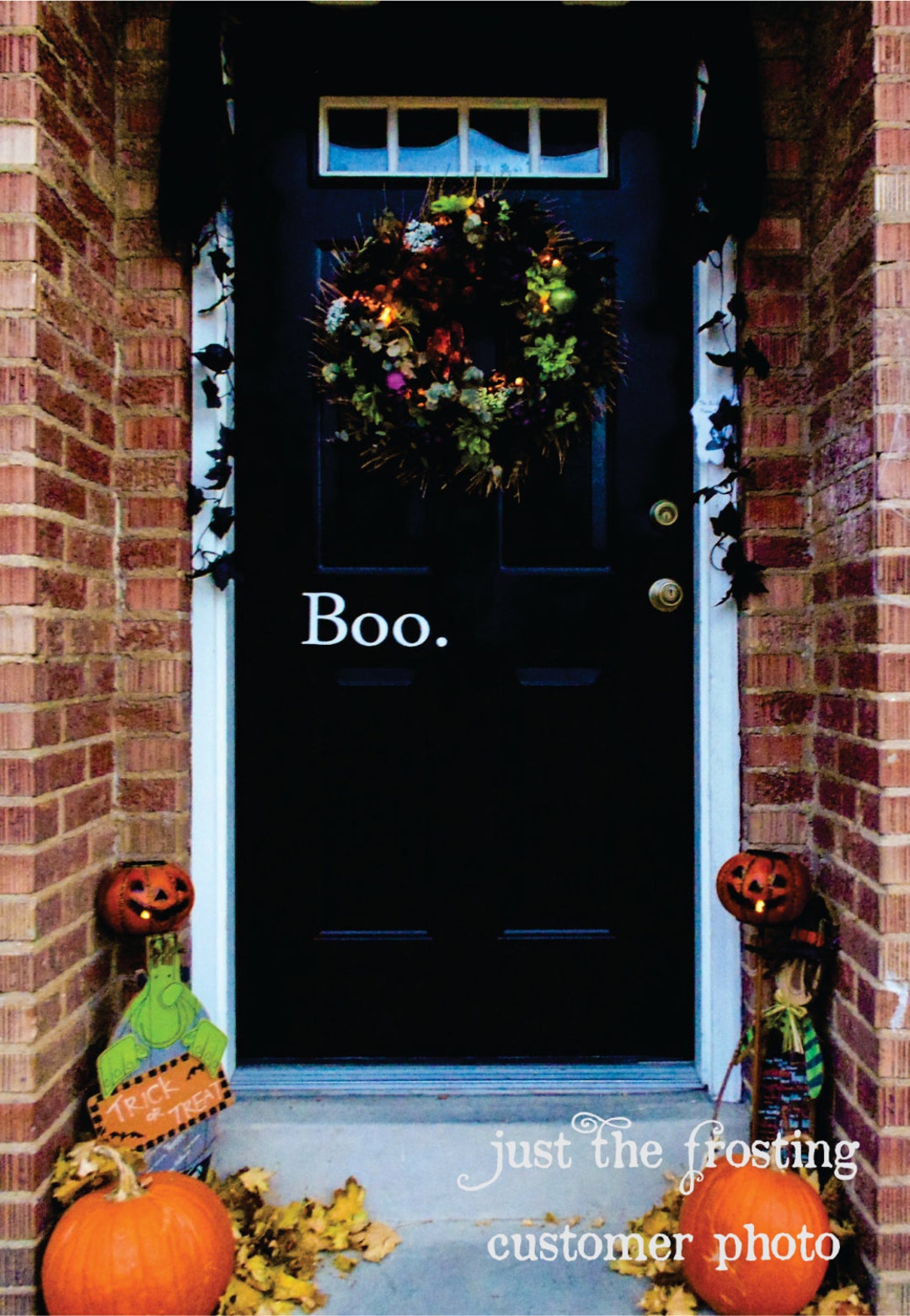 Halloween Door Decal Boo Door Decal Halloween Vinyl Decor - Etsy