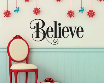 Believe Vinyl Decal | Etsy