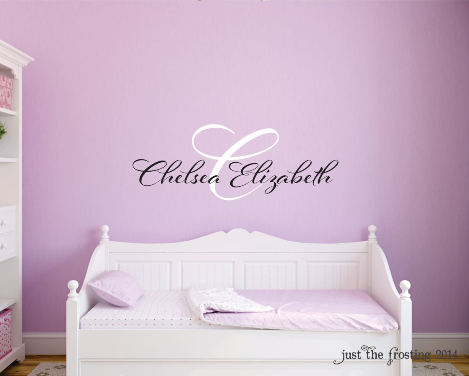 Girls Name Vinyl Wall Decal Monogram Decal Girls Bedroom - Etsy