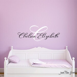 Girls Name Vinyl Wall Decal Monogram Decal Girls Bedroom - Etsy