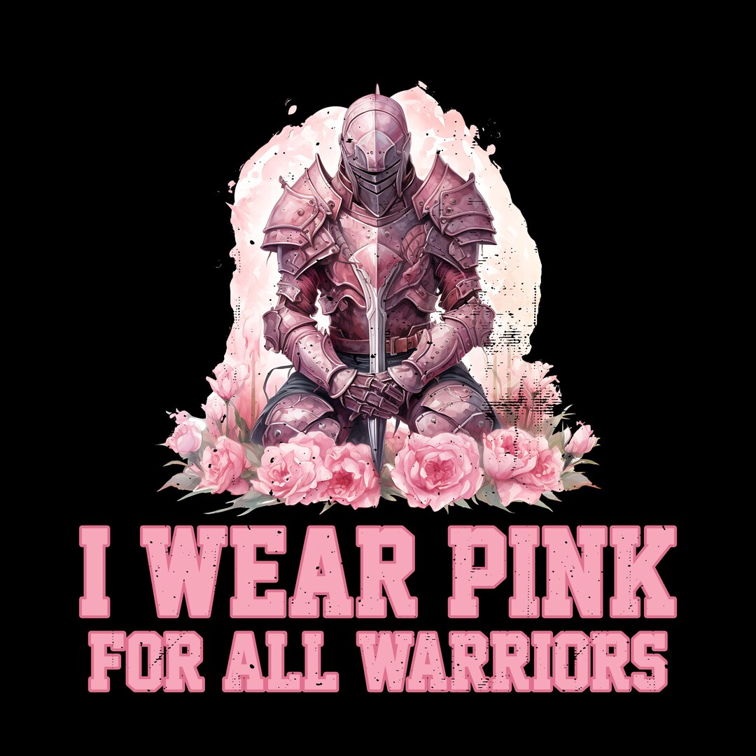 Pink Knight Breast Cancer Awareness Art | Warrior Printable (PNG, PDF ...