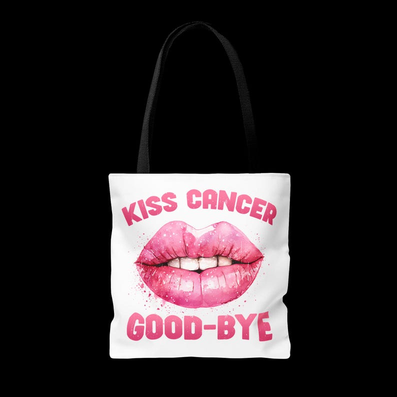 Kiss Cancer Goodbye | Pink Lips Awareness Digital Art | Breast Cancer ...