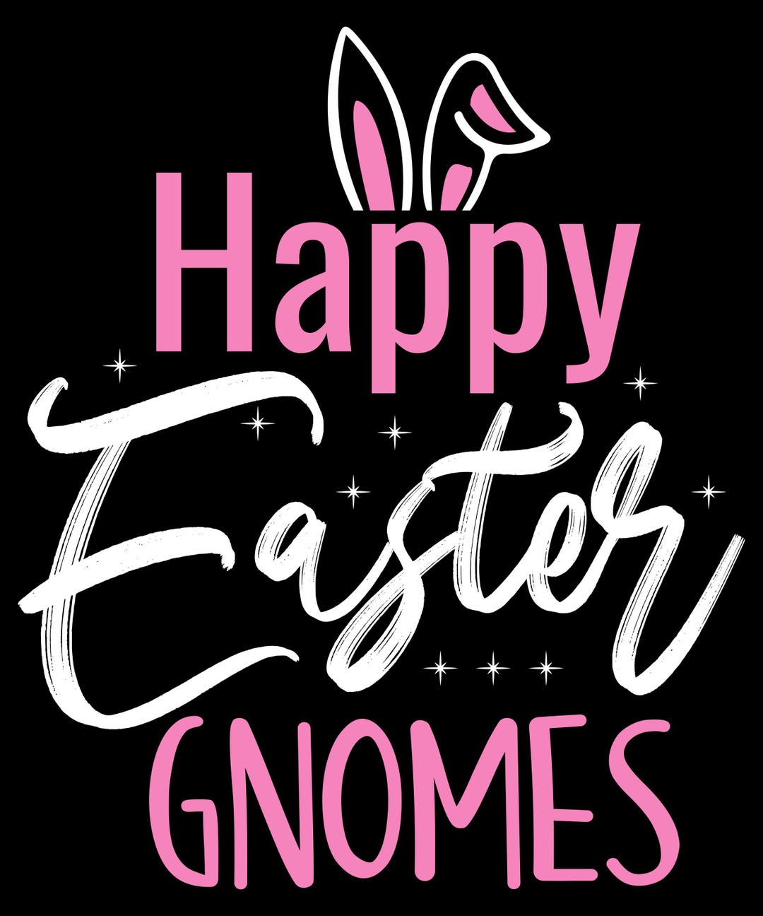 Easter Gnomes PNG | Bunny Ears Typography, Spring Graphic (digital ...