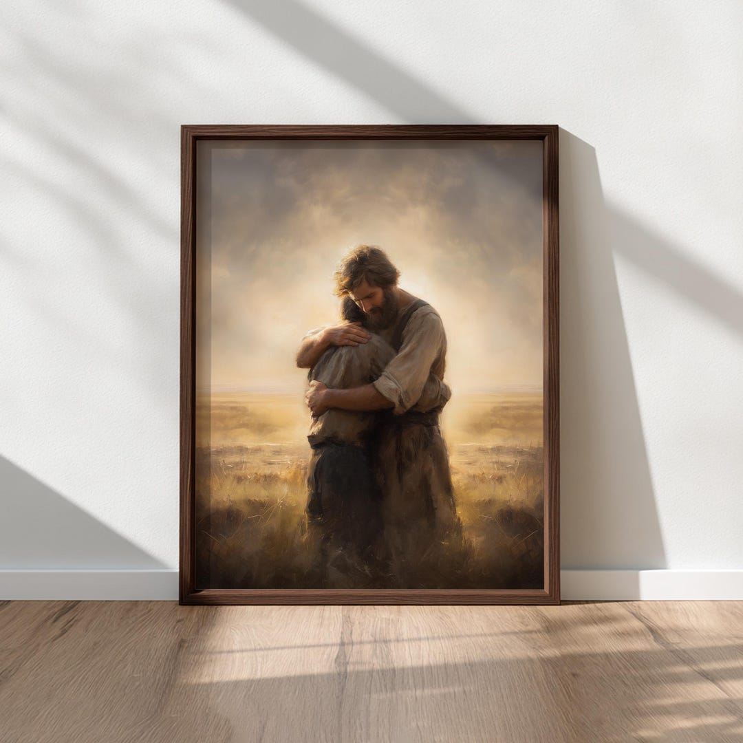 Prodigal Son Wall Art – Biblical Printable Painting, Vintage Christian ...