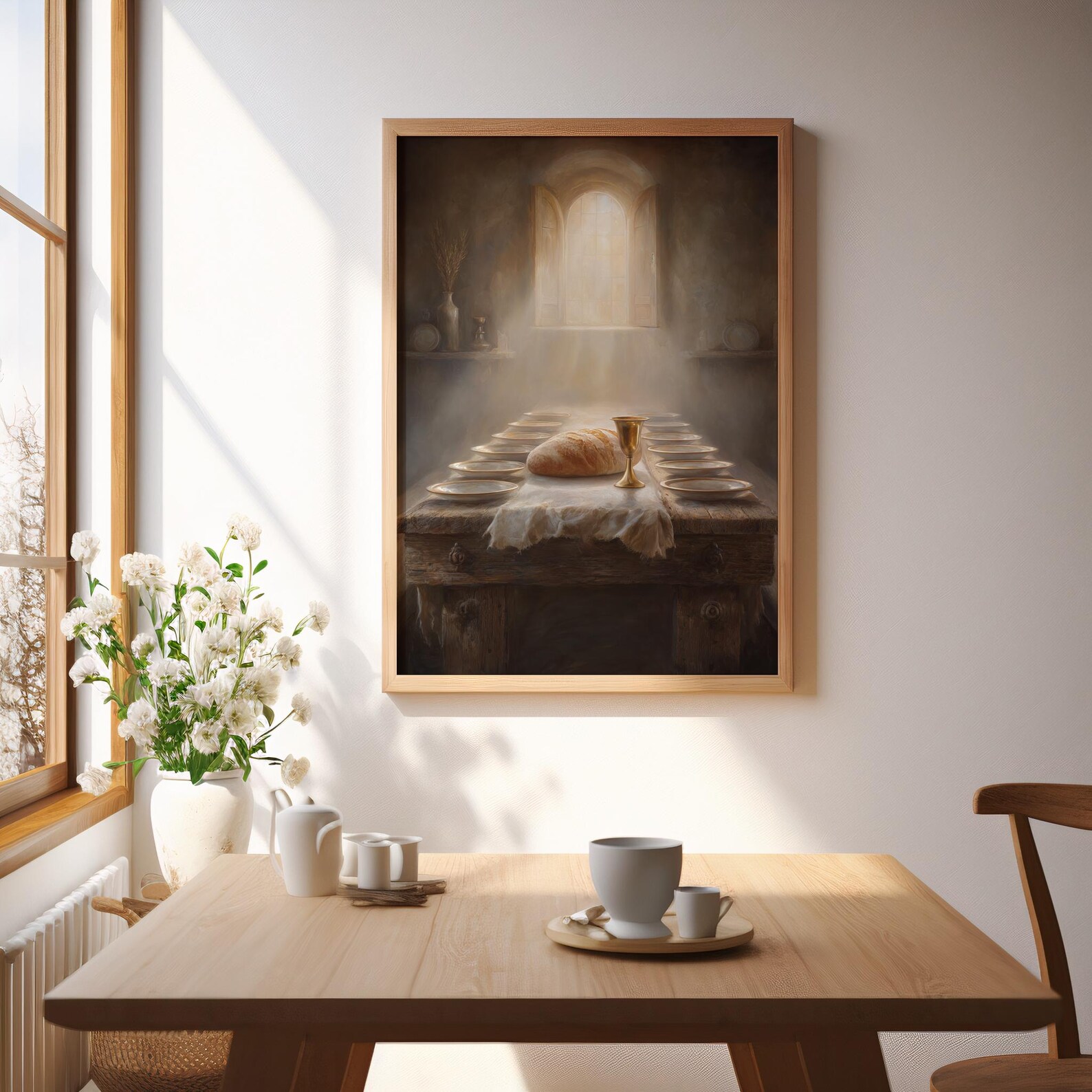 Last Supper Communion Wall Art, Holy Communion Bread and Chalice, Jesus ...