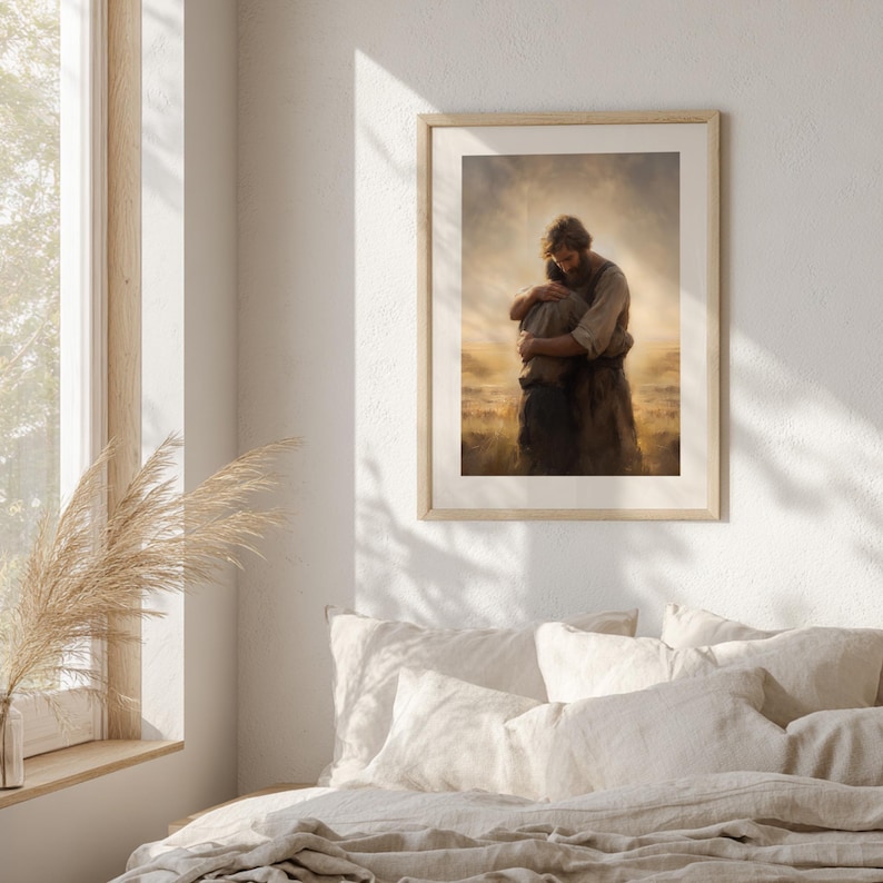 Prodigal Son Wall Art – Biblical Printable Painting, Vintage Christian ...