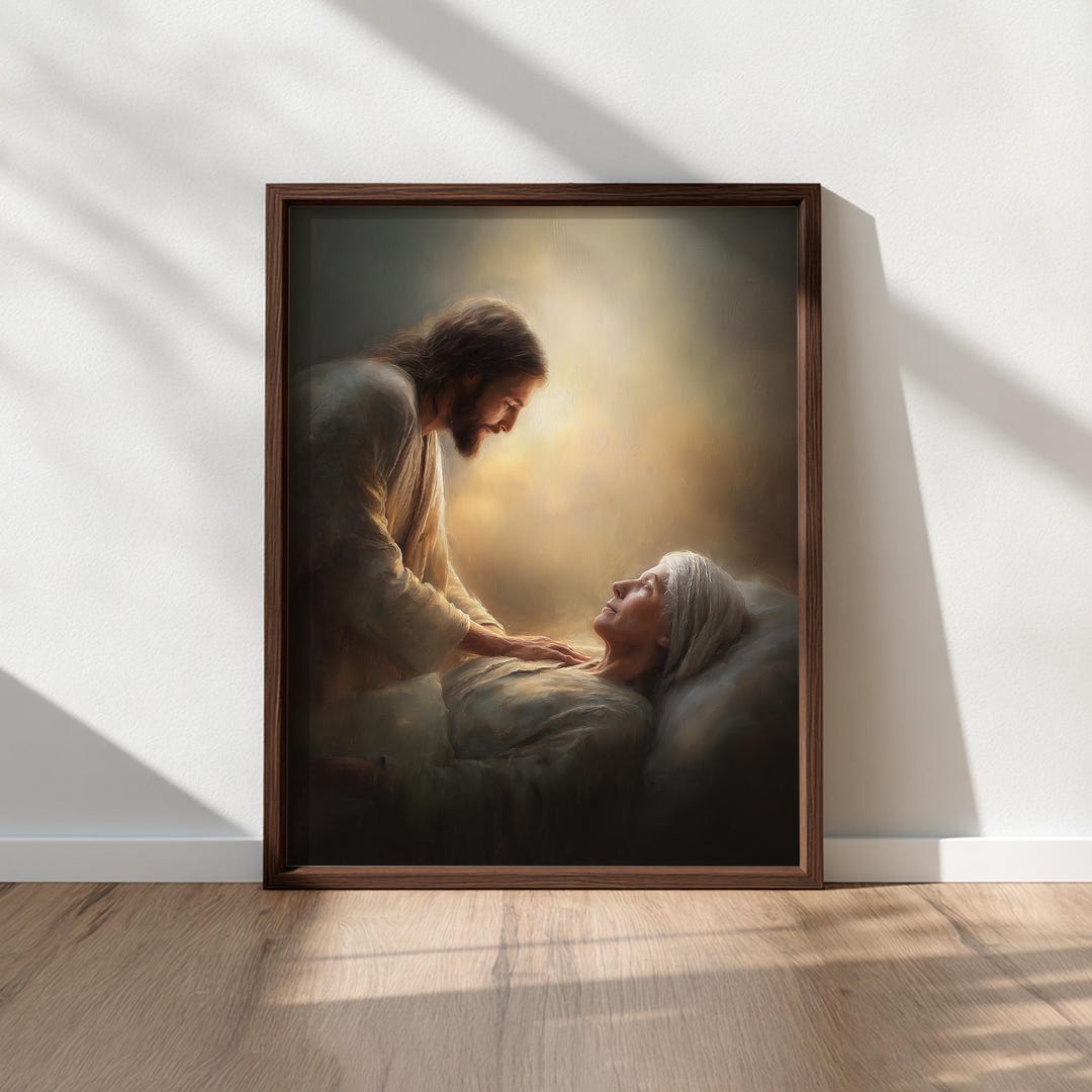 Jesus Heals Peter’s Mother-in-law Wall Art, Biblical Healing Story ...