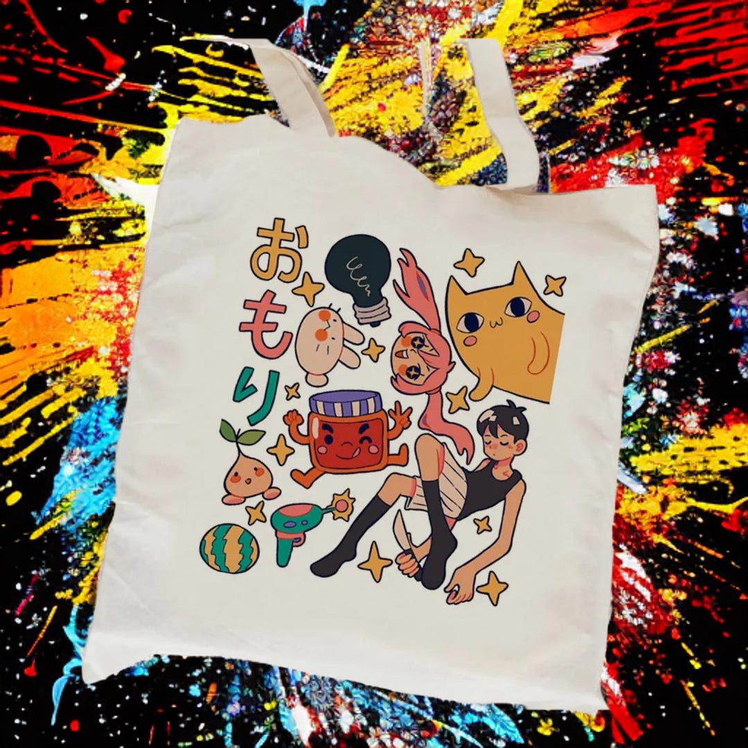 Aesthetic Omori Canvas Tote Bag | Kawaii Anime Gamer Gift | Eco ...