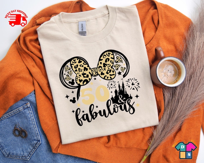 Disney 50th Birthday Shirt, 50th Birthday Fabolous Shirt, Disney Minnie ...