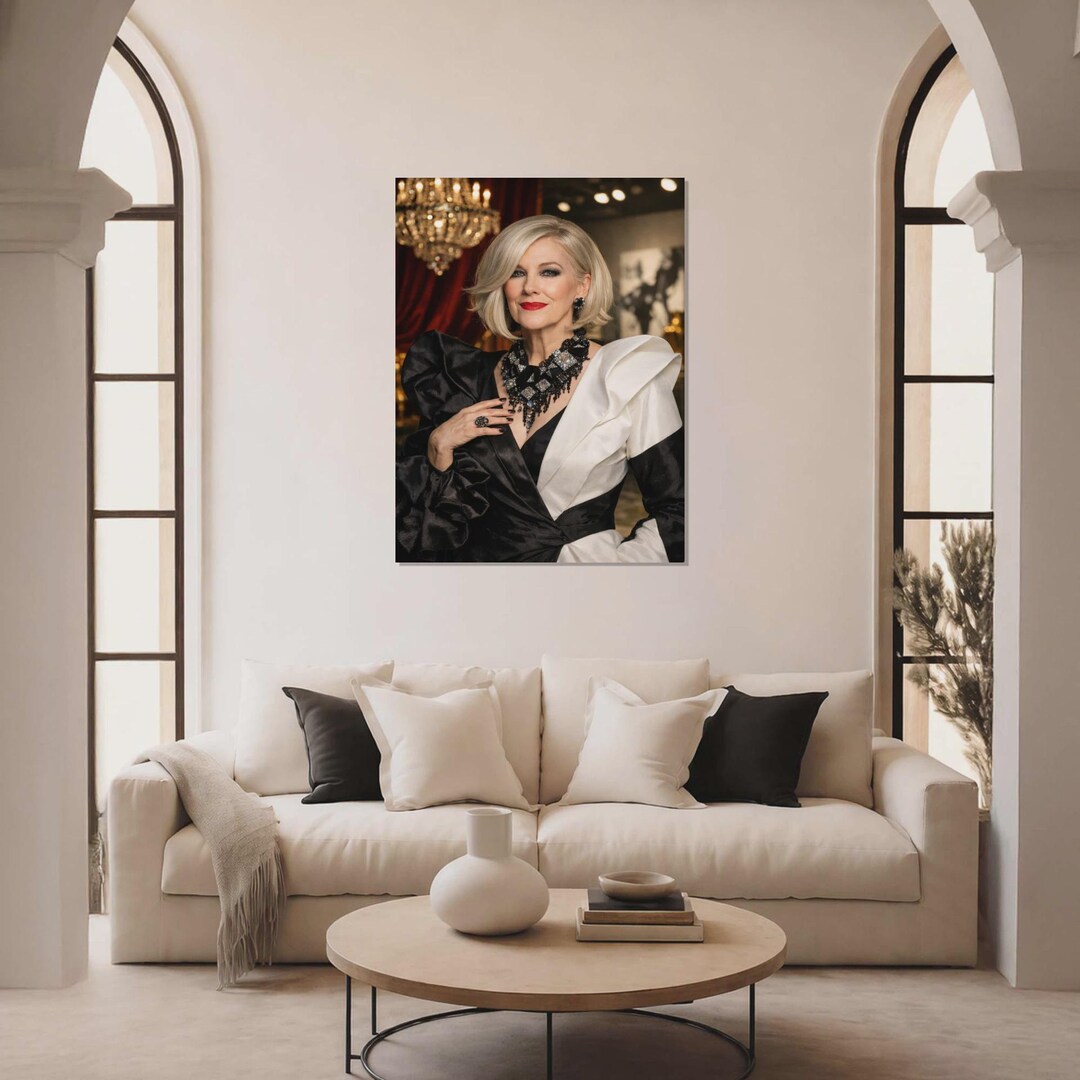 Poster Featuring a Glamorous Woman in High Fashion Black and White ...