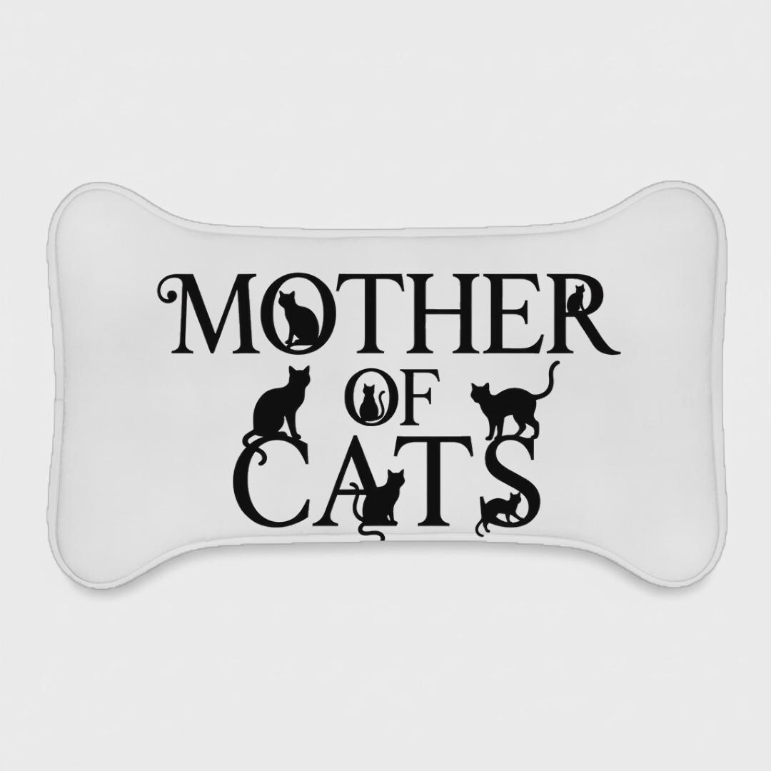 Pet Feeding Mat Mother of Cats Minimalist Silhouette Non-slip Absorbent ...