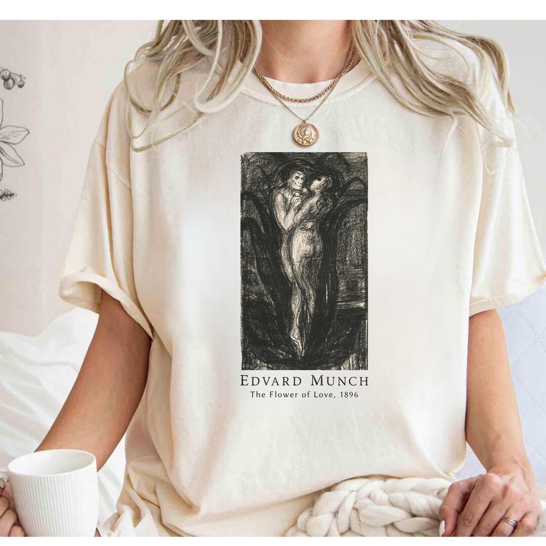 Edvard Munch's the Flower of Love Painting Valentines Shirt, Comfort ...
