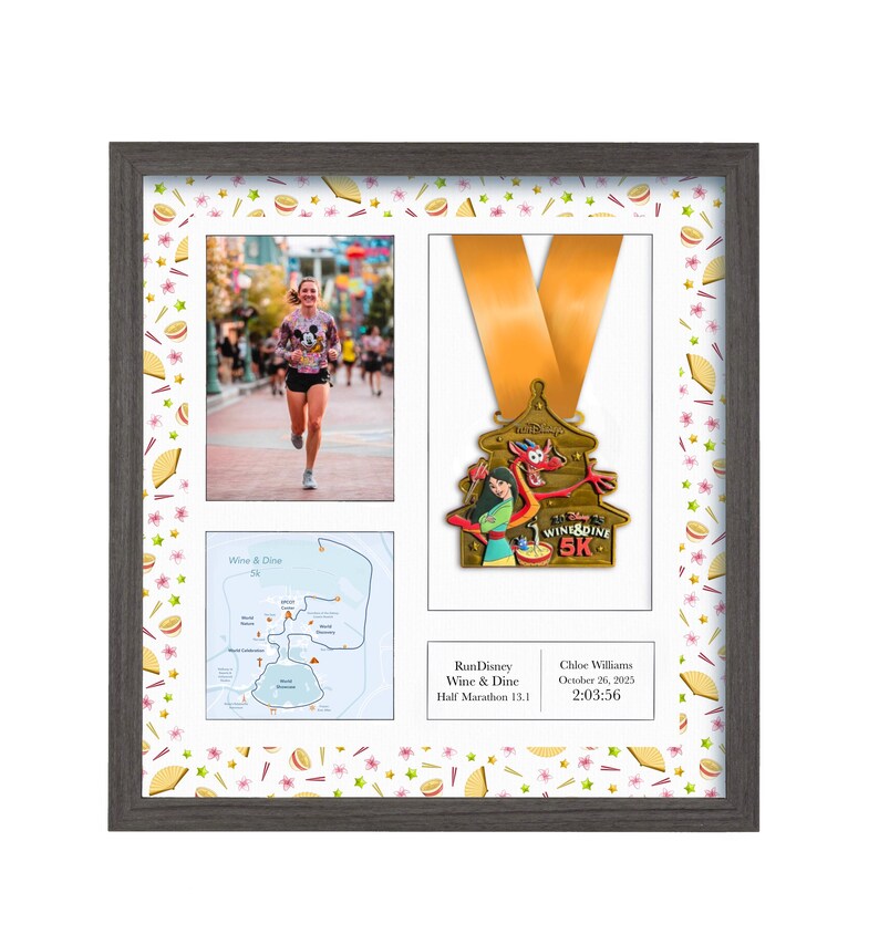 2025 Disney Wine and Dine Marathon Weekend Half Marathon Medal Display ...