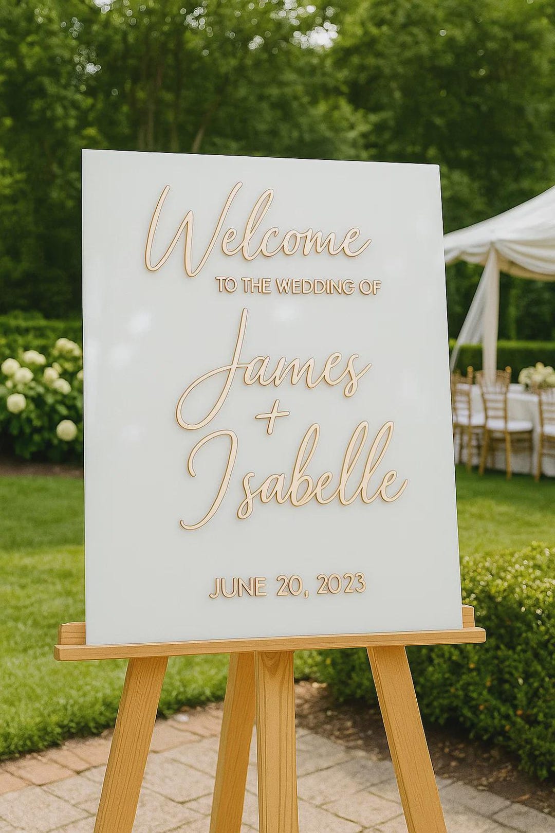 Custom Wedding Sign, Wedding Reception Sign, Embossed Acrylic Sign ...