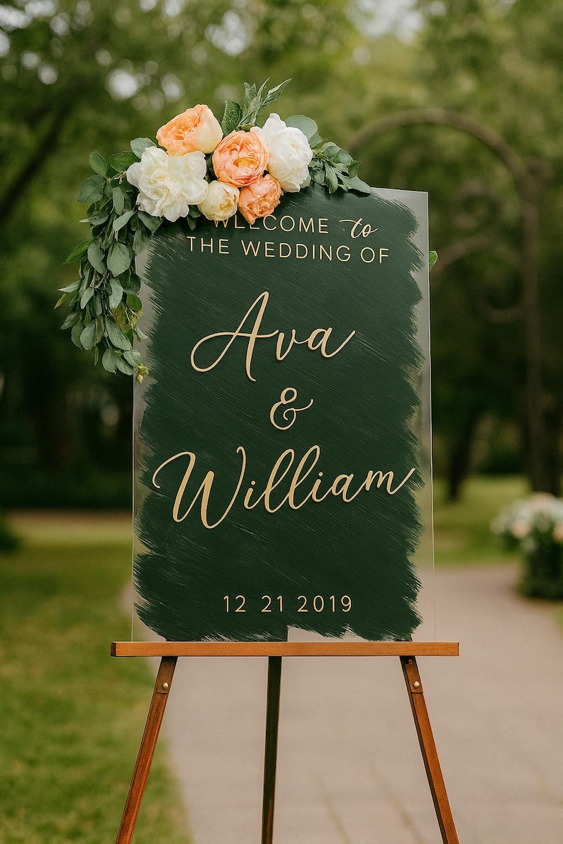 Wedding Custom Sign, Custom Acrylic Sign, Welcome Acrylic Sign, Wedding ...
