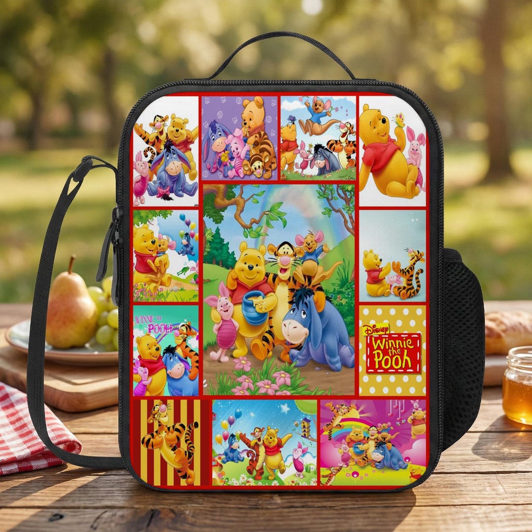 Winnie the Pooh Personalized Lunch Box Bag, Winnie the Pooh Custom ...