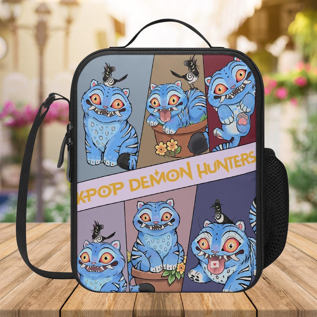 Derpy Tiger Demon Hunters Personalized Lunch Box Bag, Kpop Demon ...