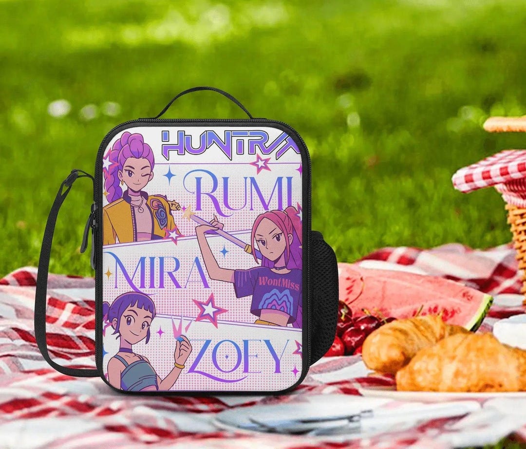 Huntrix Demon Hunters Personalized Lunch Box Bag, Kpop Demon Hunters ...