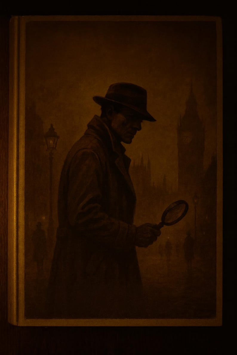 Noir Detective Book Cover Print: Vintage Mystery Artwork (digital ...