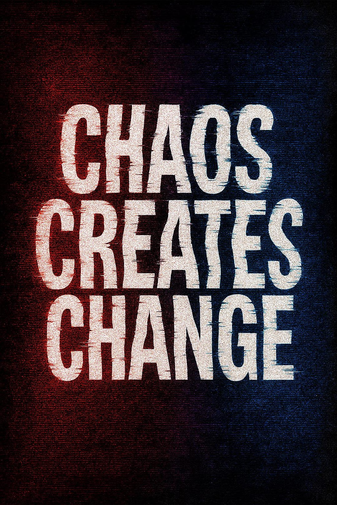Chaos Creates Change Poster | Bold Motivational Wall Art | Grunge ...