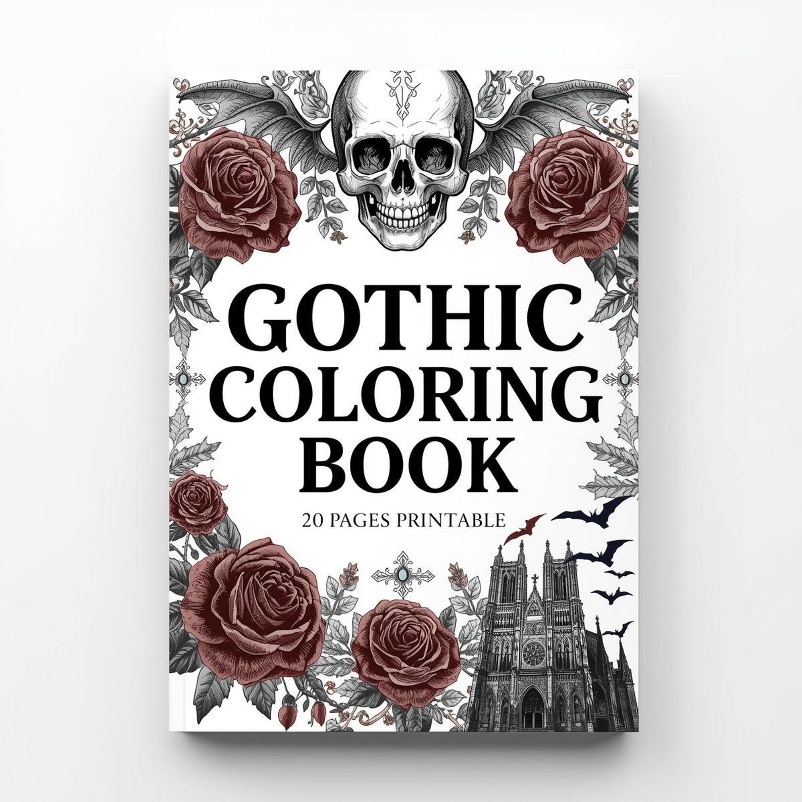 Gothic Coloring Book | 20 Printable Pages | Dark Art & Architecture - Etsy