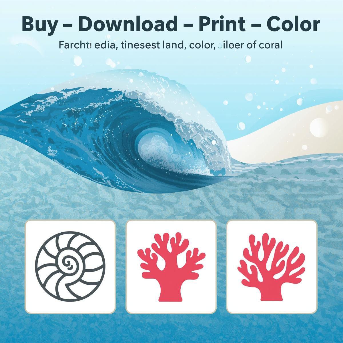 Fantasy Mermaid Coloring Book: Intricate Ocean Art (digital Download ...