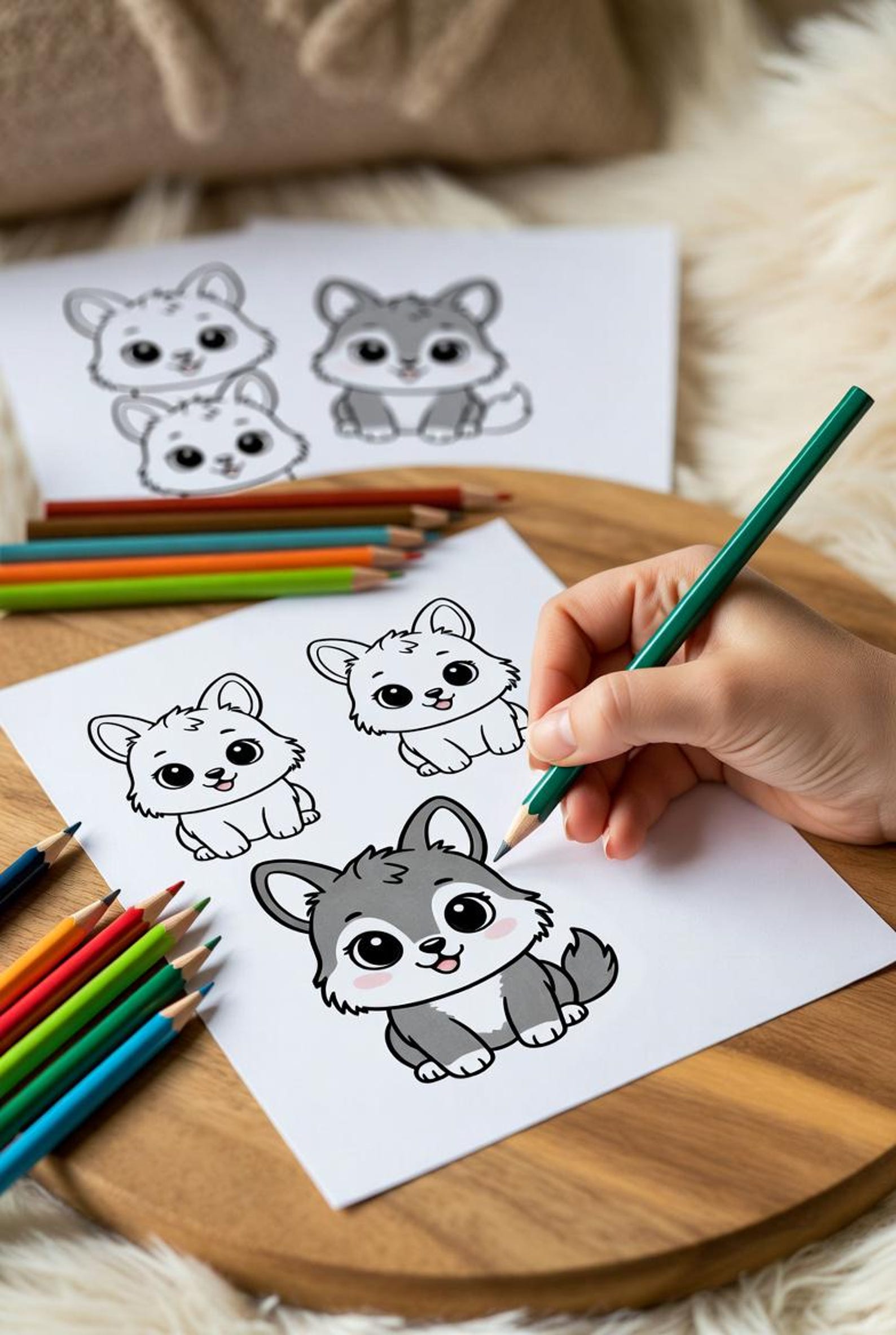 Kawaii Animals Coloring Book for Kids – Pets (digital Download PDF) - Etsy