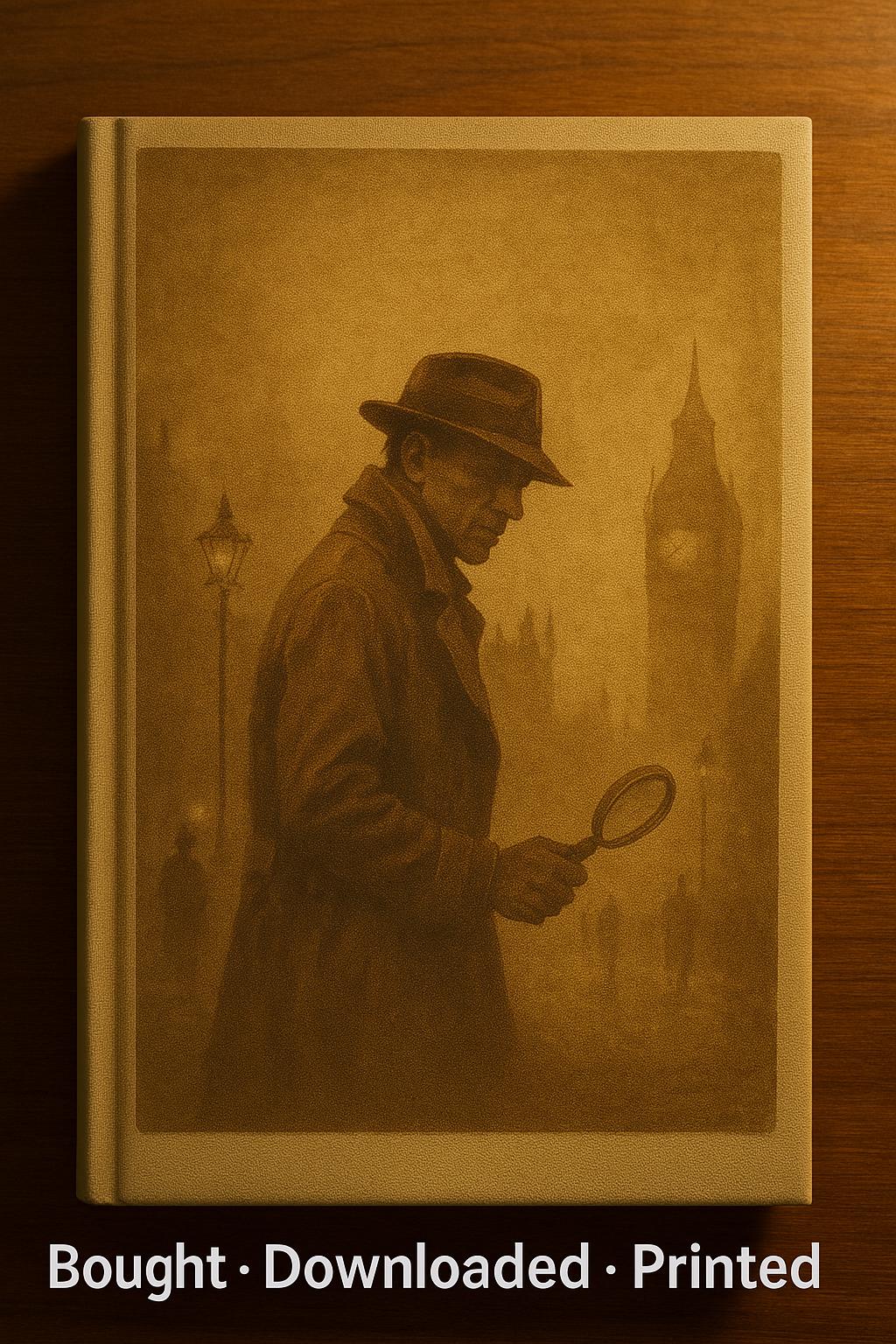 Noir Detective Book Cover Print: Vintage Mystery Artwork (digital ...