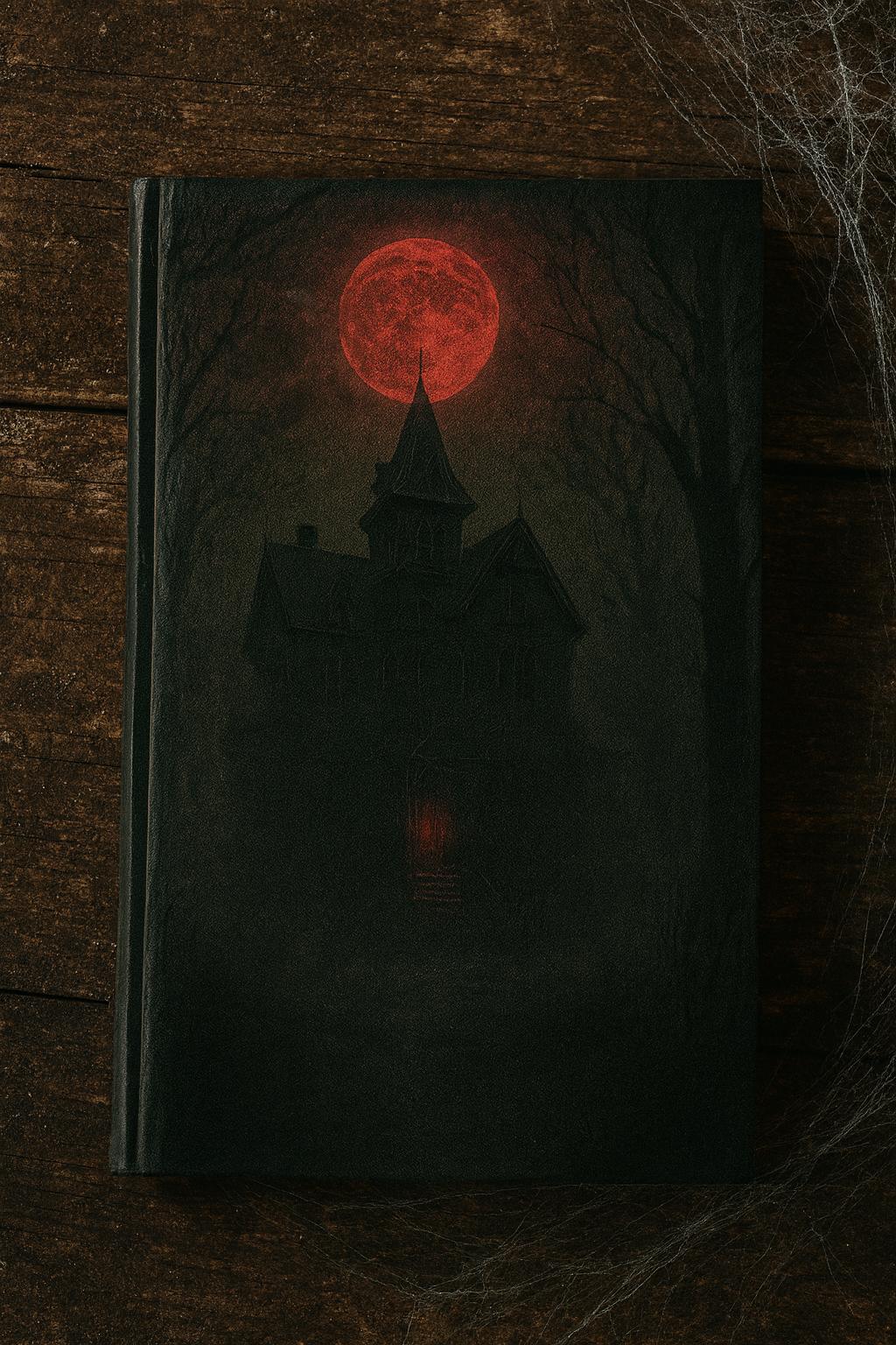Horror Book Cover • Haunted House & Blood Moon Art • Digital Download ...