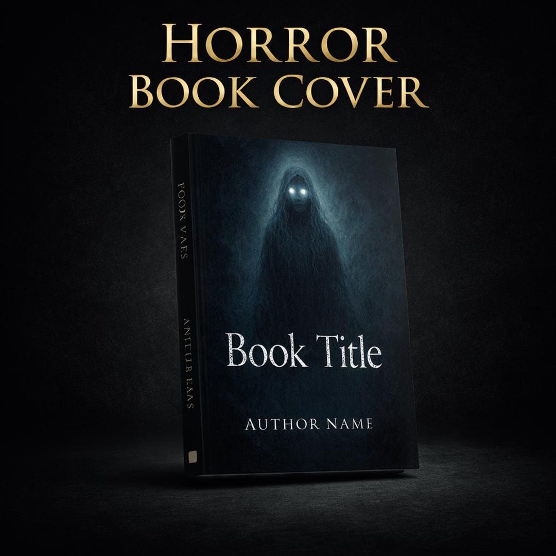 Gothic Horror Book Cover Template, Dark Fantasy Art (KDP Print Ready ...