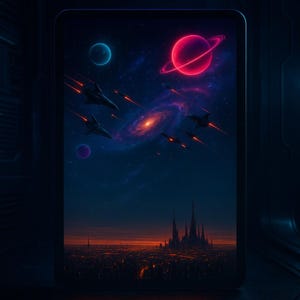 Starlight Rebellion Book Cover: Sci-fi Galaxy Design (digital Download ...
