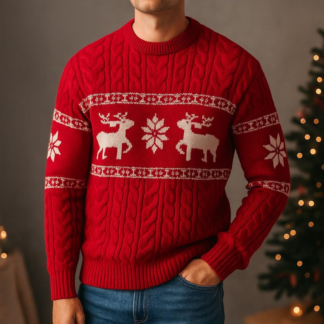 Men Winter Luxury Sweater | Christmas Warm Sweaters | Deer XMAS ...