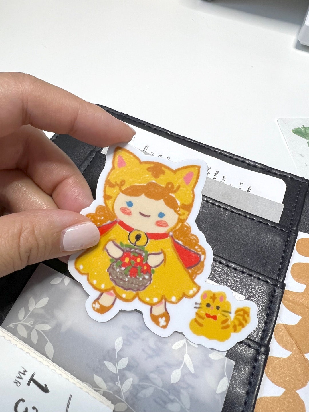 Chibi Cat Girl With Kitten Ginger Cat - Etsy