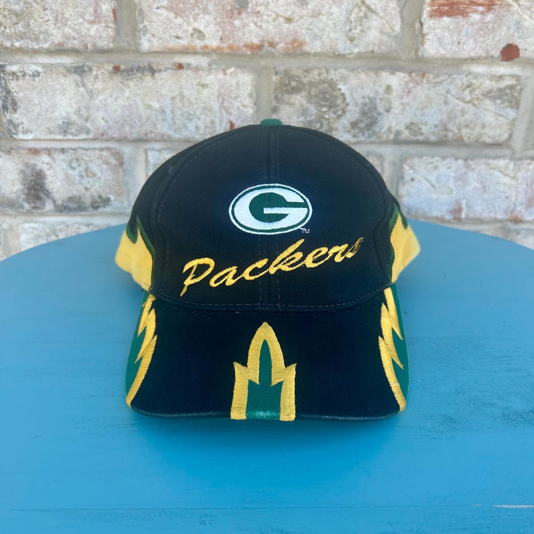 Vintage Green Bay Packers Team NFL Snapback Hat Fresh Caps Flame ...