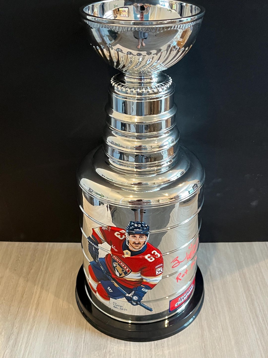 Brad Marchand Signed Replica Mini Stanley Cup With Custom Hand Painted ...