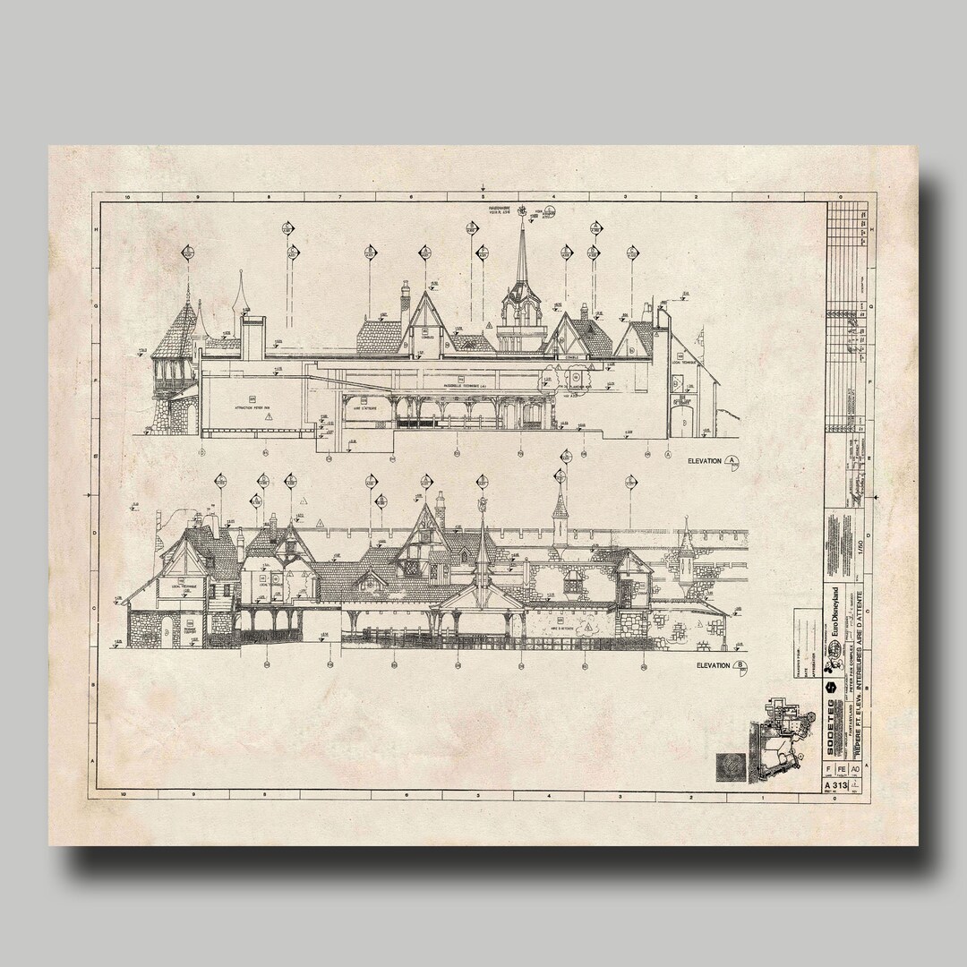 Disneyland Paris - Peter Pan - Blueprint - Disney - Disneyland ...
