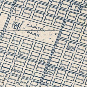 Sacramento - Map - Street Map - Blueprint - Vintage - Print - Poster - Etsy