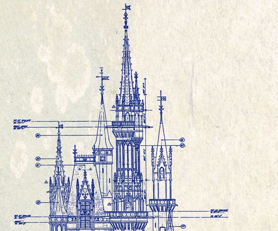 Walt Disney World Cinderella Castle Blueprint 15+ Upcoming Disney