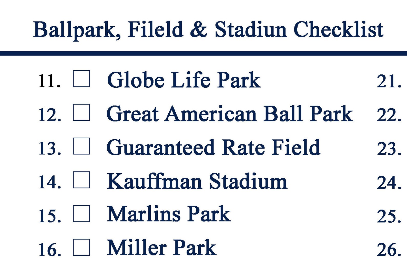 MLB Ballparks Baseball Travel Map Print Poster Checklist 2020 Update - Etsy