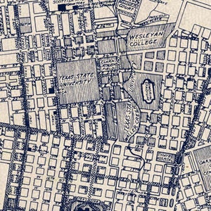 Austin City Center Map Street Map Vintage Blueprint - Etsy