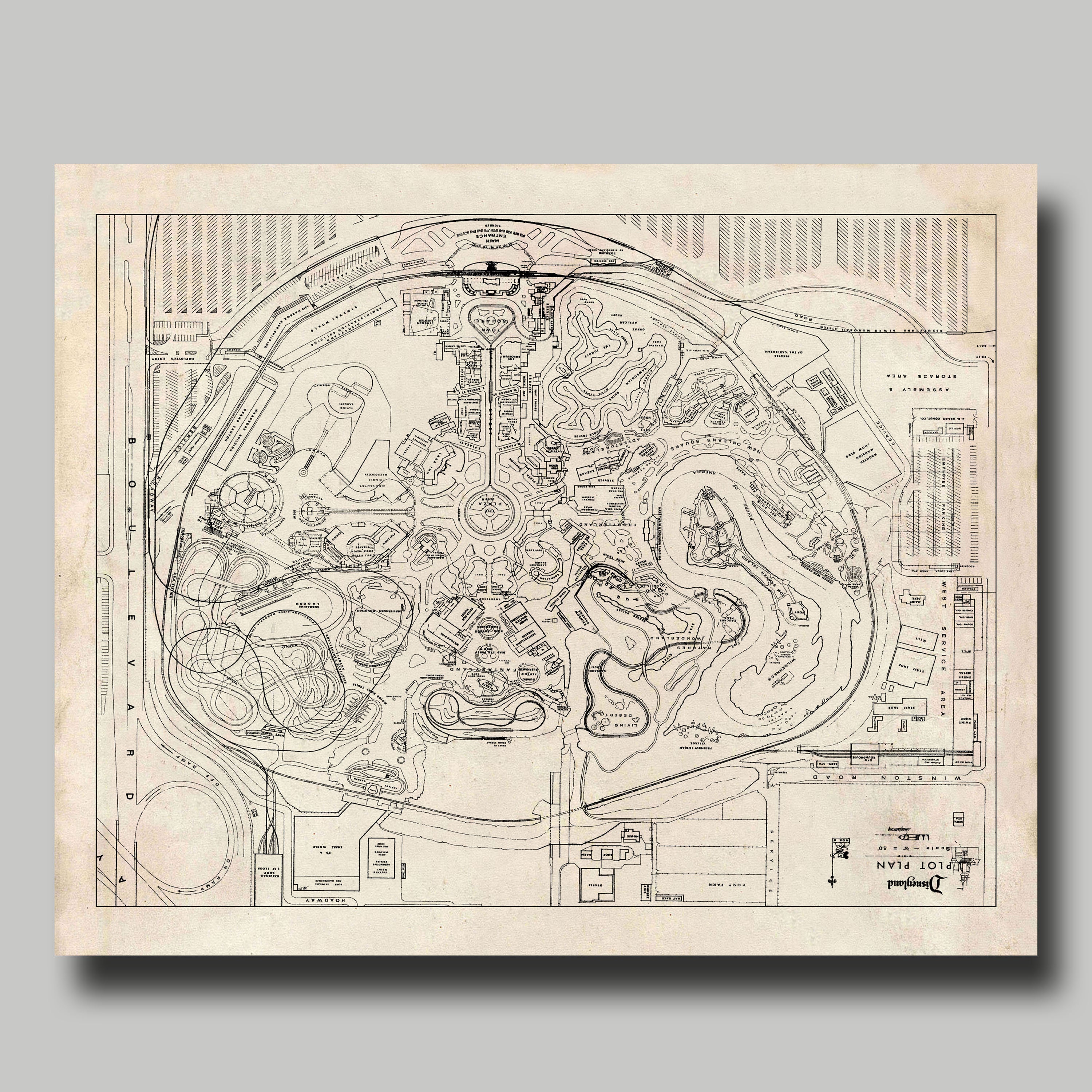 Disneyland Splash Mountain Map