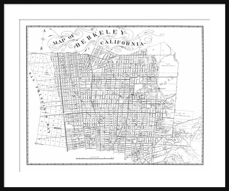 Berkeley Street Map Vintage Print Poster - Etsy