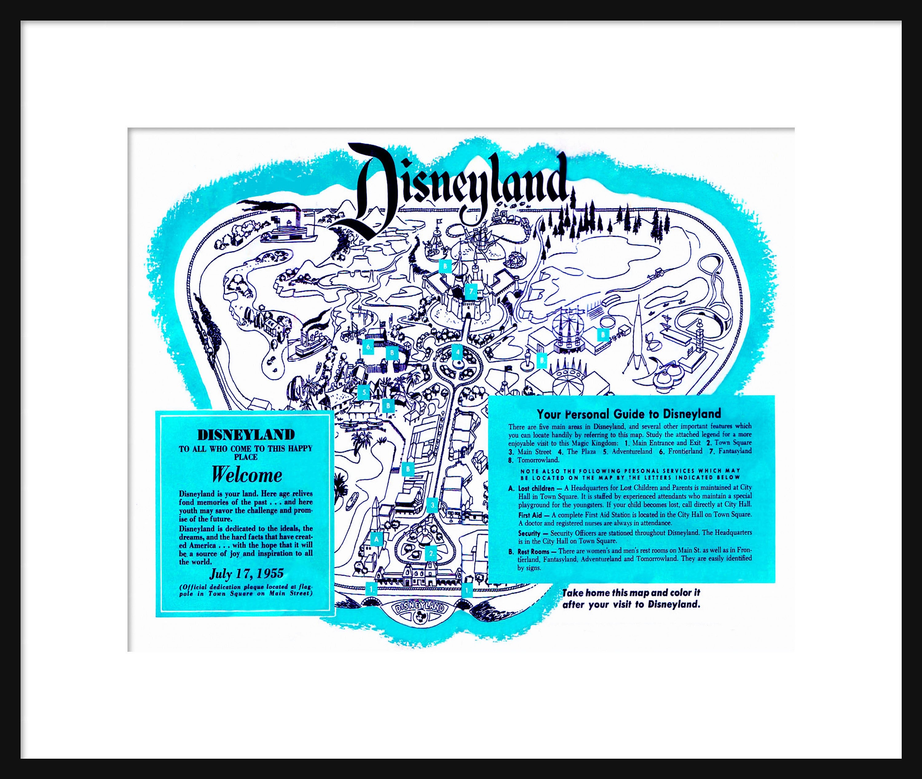 Disneyland 1955 Map