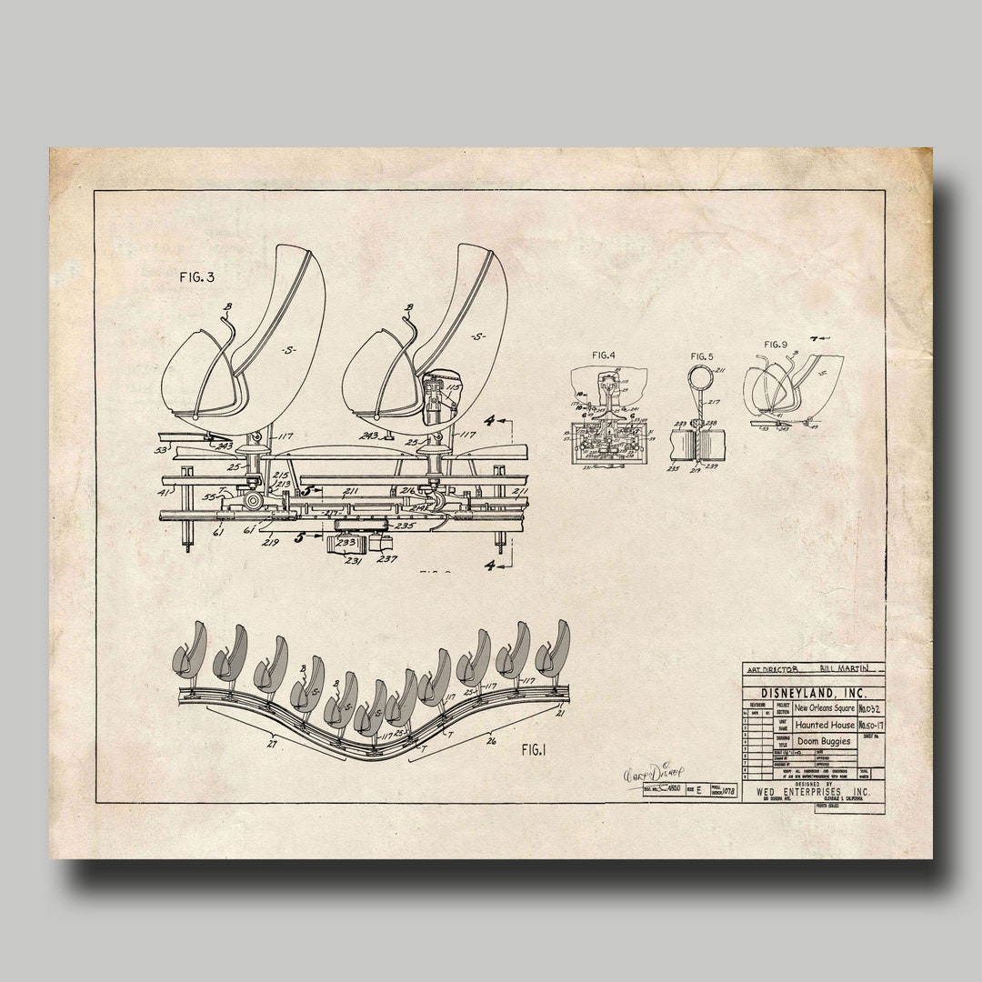 Disney World - Doom Buggy - Haunted Mansion - Blueprint - Disney ...