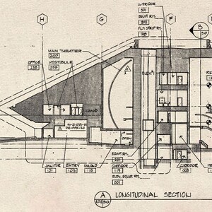 Disney World - Epcot - Blueprint - Vintage - Grunge - Black Ink - Print ...