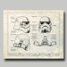 Star Wars Helmet Darth Vader Blueprint Disney World Disneyland Gray ...