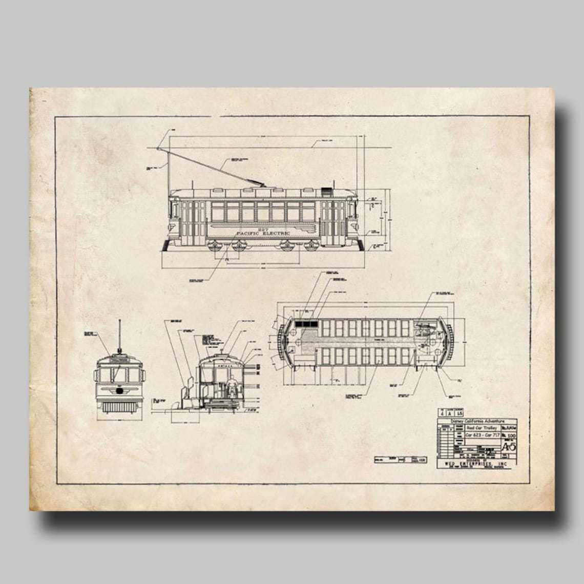 Disneyland - California Adventure - Trolley - Blueprint - Disney ...