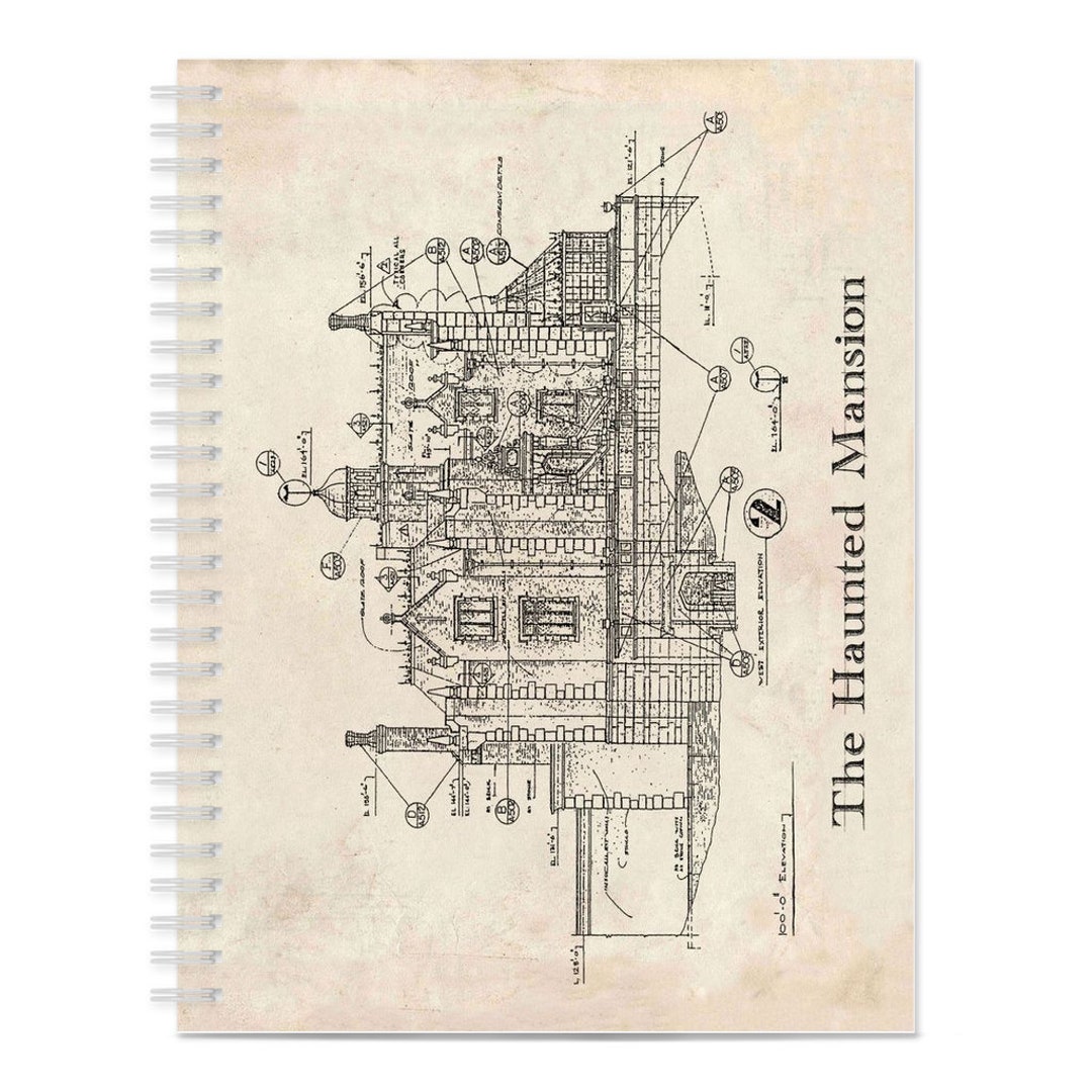 Notebook Haunted Mansion Disney World Disney Blueprint Vintage - Etsy