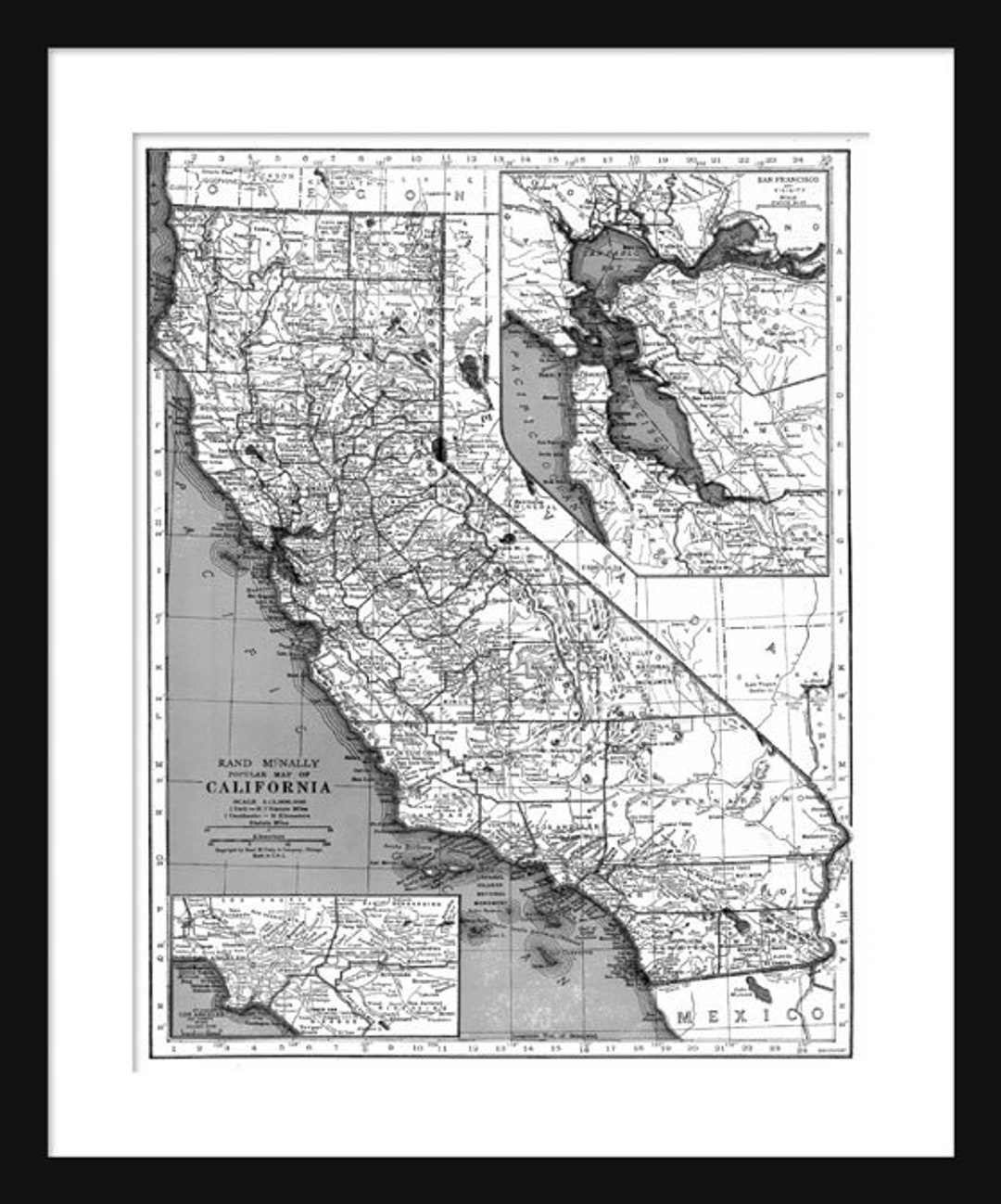 California Map State Map Print Poster - Etsy
