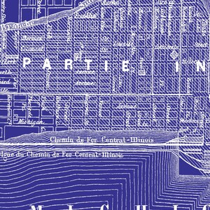 Chicago Fire Street Map Vintage Print Poster - Blueprint Blue - Etsy